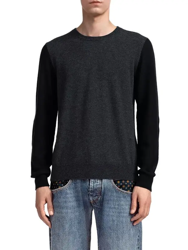 MAISON MARGIELA Color-block Crew-neck Sweater