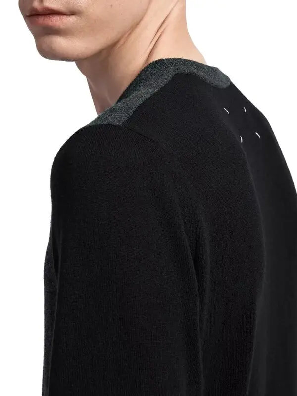 MAISON MARGIELA Color-block Crew-neck Sweater
