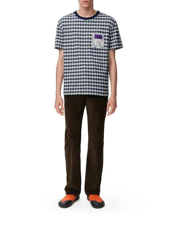 Loewe Checked Jacquard Cotton Jersey T-shirt