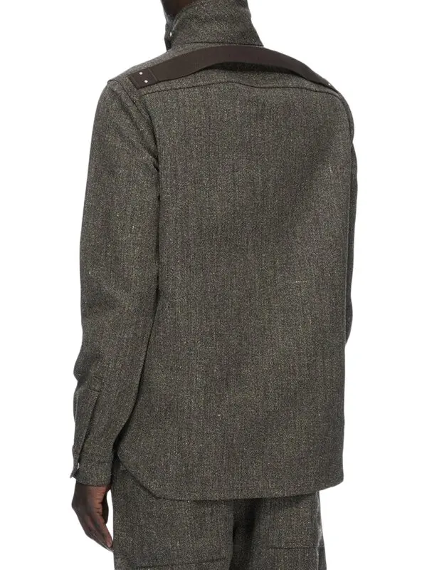 Rick Owens High-neck Overshirt With A Soft Enveloping Feel