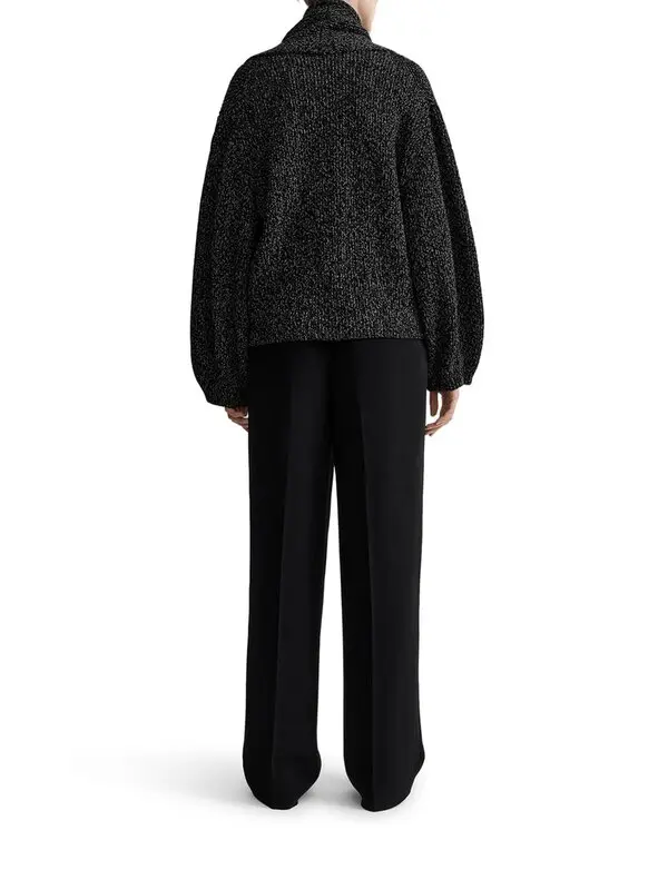 TOTEME Oversized Cardigan In Mélange Knit - Multicolor