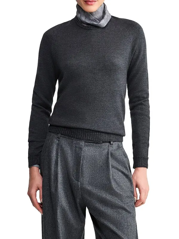Giorgio Armani Anthracite Grey Crew-neck Sweater