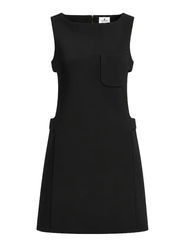 COURREGES Cut-out Crêpe Dress - Black