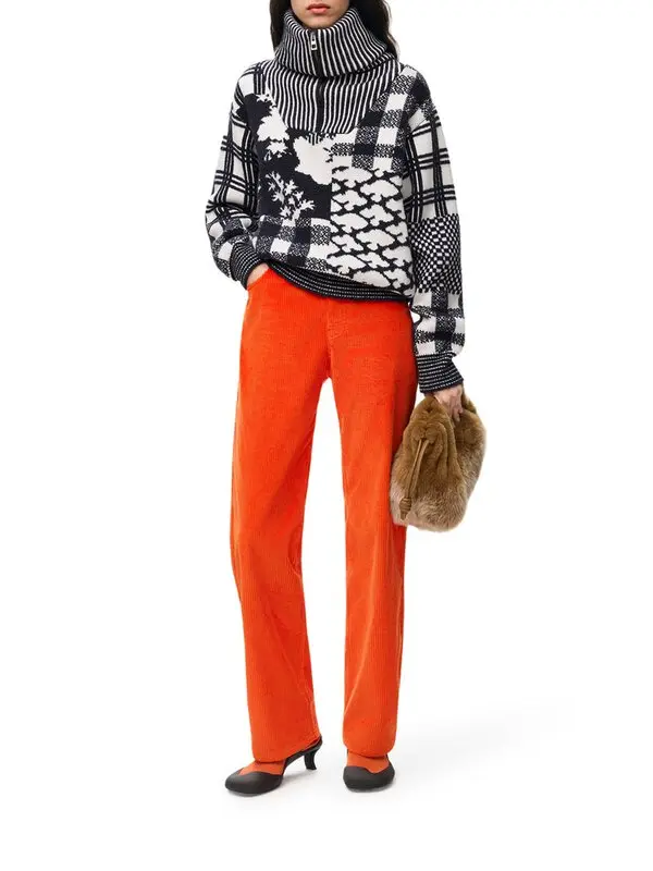 Loewe Mid-weight Double-faced Wool Jacquard Sweater - Multicolor