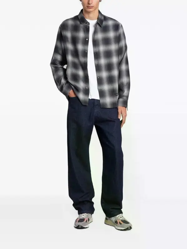 Maison Kitsuné Check-print Logo-embroidered Shirt
