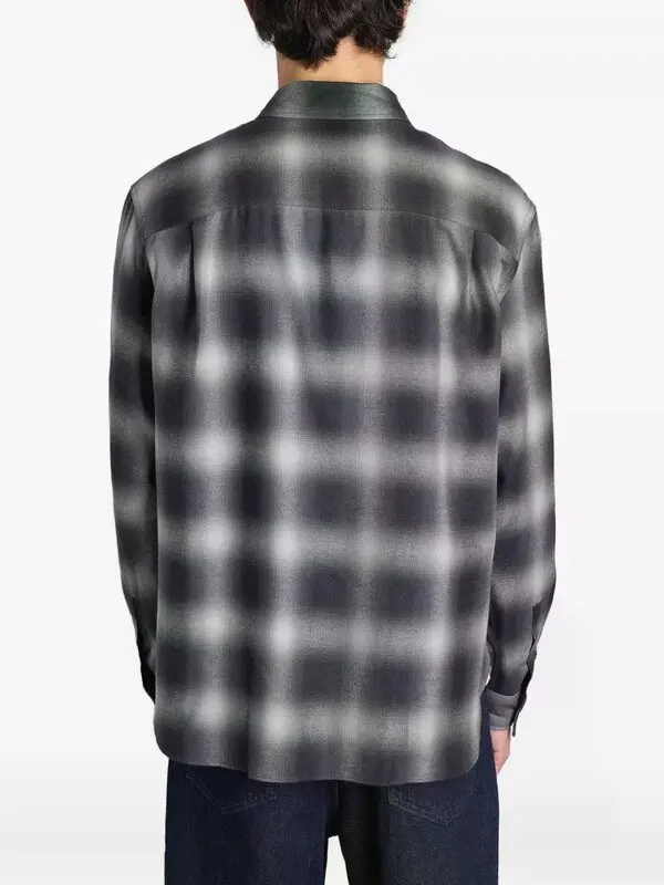 Maison Kitsuné Check-print Logo-embroidered Shirt