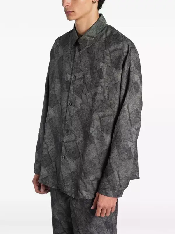 Maison Kitsuné Geometric-print Shirt