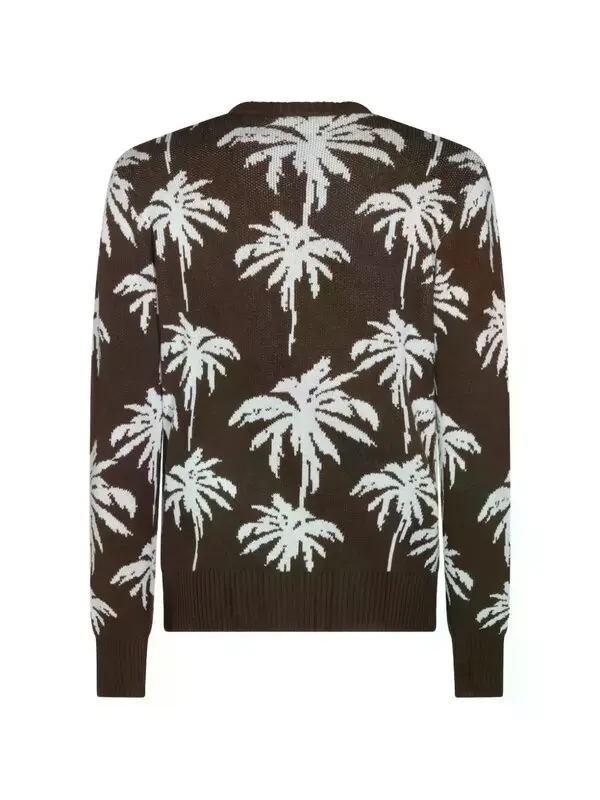 MAUNA KEA Palm-tree-intarsia Sweater