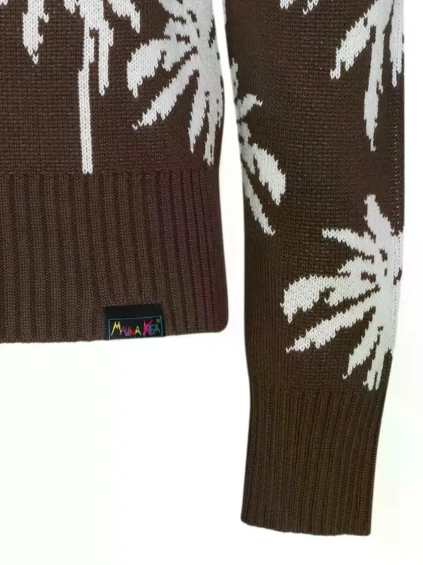 MAUNA KEA Palm-tree-intarsia Sweater