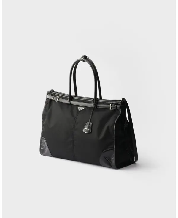Prada Bonnie Re-nylon And Leather Tote Bag