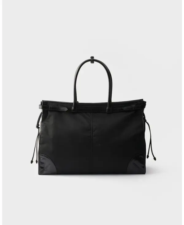 Prada Bonnie Re-nylon And Leather Tote Bag
