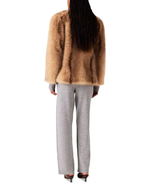Maje Guston Oversized Faux Fur Coat