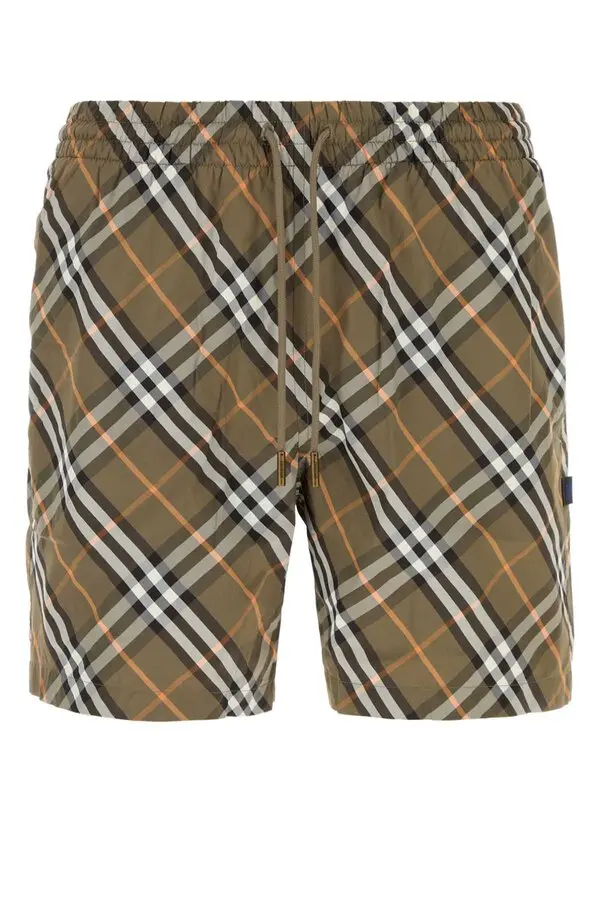 Burberry Embroidered Nylon Swim Shorts
