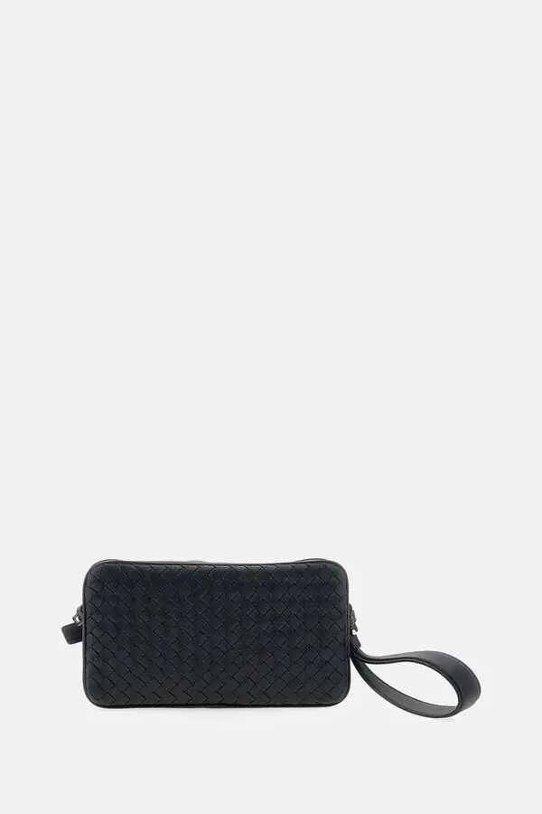 Bottega Veneta Small Soffietto Intrecciato Leather Pouch - Multicolor
