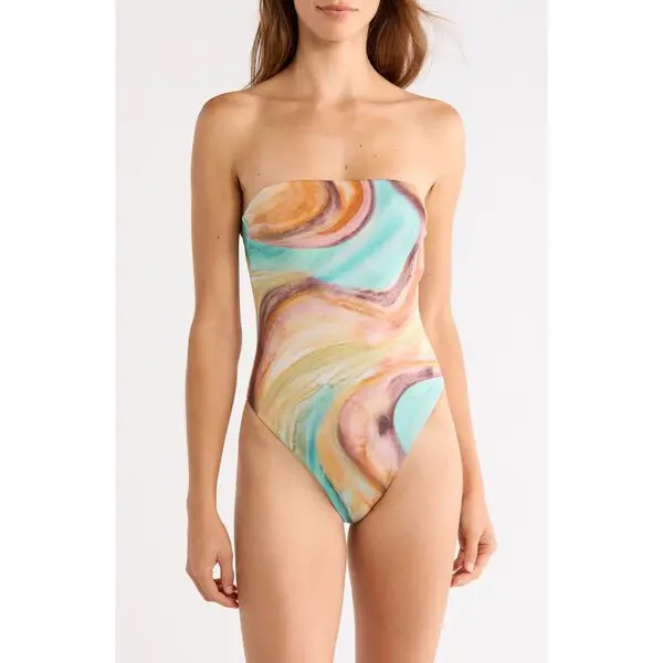 Vitamin A® Bandeau One-piece Swimsuit - Elemental Current