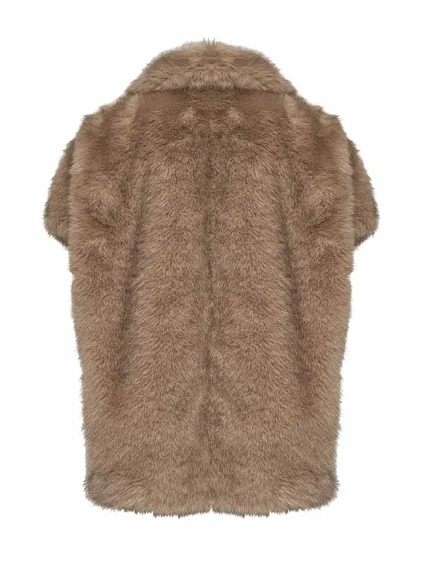 Herno Chantilly Long-hair Faux Fur Vest - Multicolor
