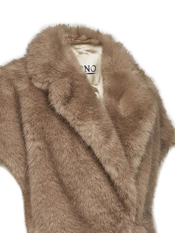 Herno Chantilly Long-hair Faux Fur Vest - Multicolor
