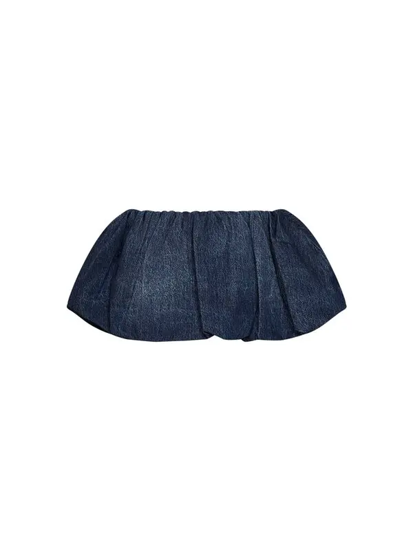 DIESEL® Blue Denim Balloon Mini Skirt