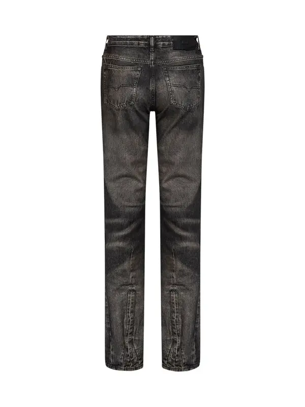 DIESEL® Black Denim D-liet-fsj Regular Mid-rise Jeans