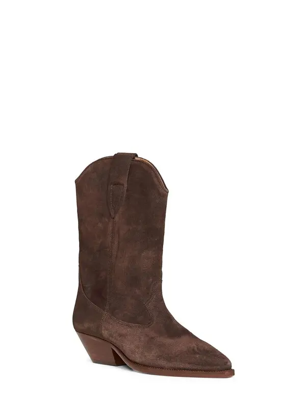 Isabel Marant Étoile Chocolate Suede Duerto Western Boots