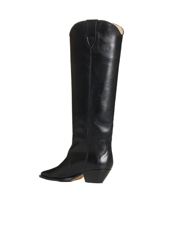 Isabel Marant Étoile Denvee Western Boots In Calfskin Leather