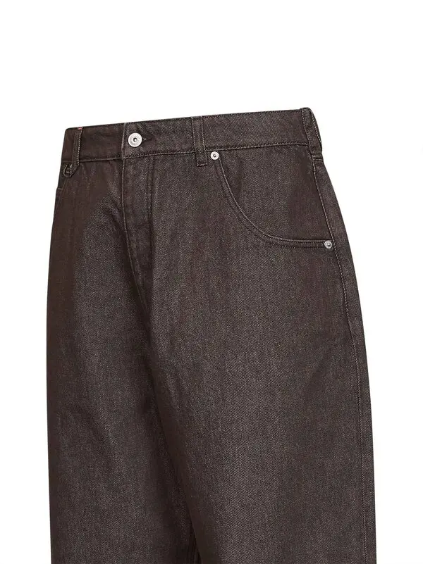 Jacquemus Brown The De-nîmes Denim Tempo Curved-leg Jeans