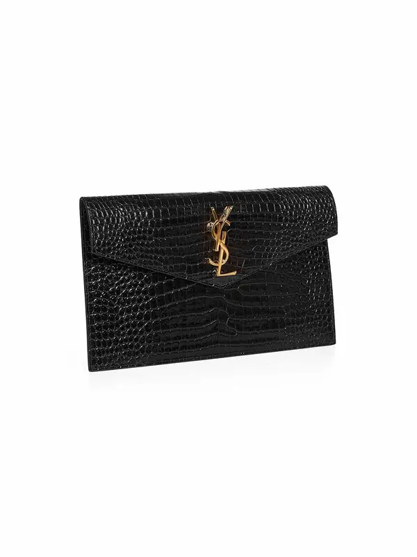 Saint Laurent Black Uptown Clutch Bag