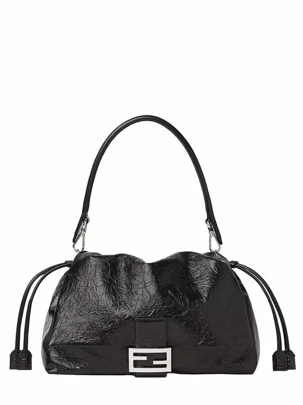 Fendi Black Baguette Soft Large Shoulder Bag - Multicolor