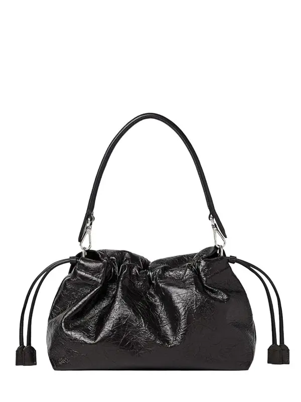 Fendi Black Baguette Soft Large Shoulder Bag