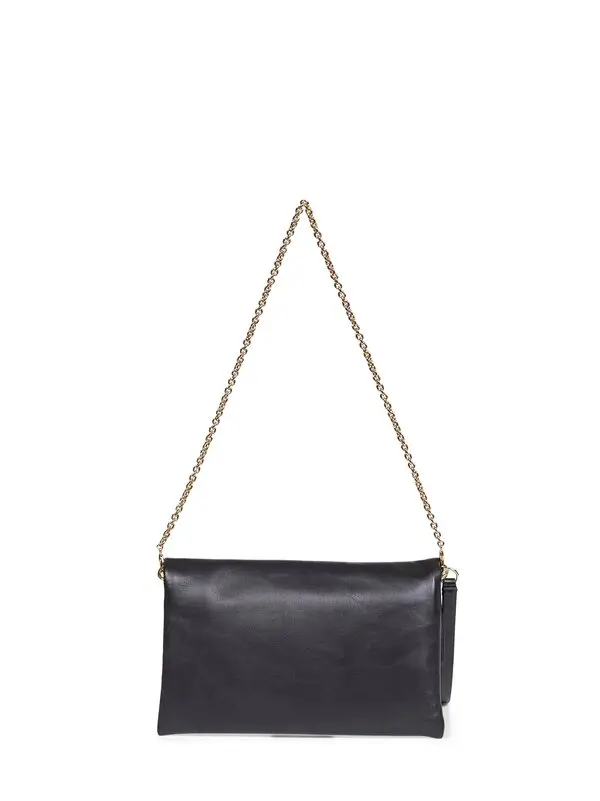 Fendi Black Mamma Baguette Pouch Clutch