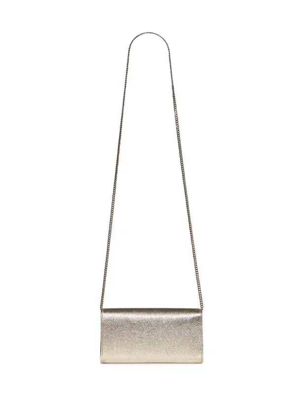 JIMMY CHOO Platinum Emmie Chain Clutch Bag