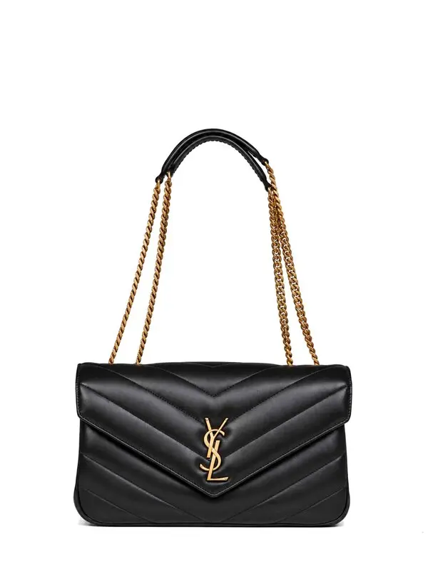 Saint Laurent Black Loulou Medium Shoulder Bag - Multicolor