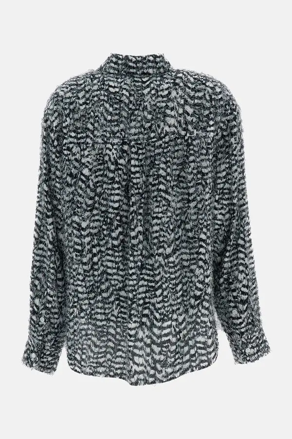 Bottega Veneta Feather-effect Viscose Fil Coupé Shirt