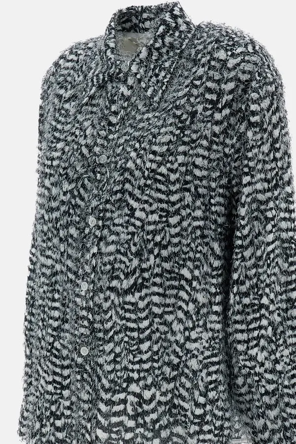 Bottega Veneta Feather-effect Viscose Fil Coupé Shirt
