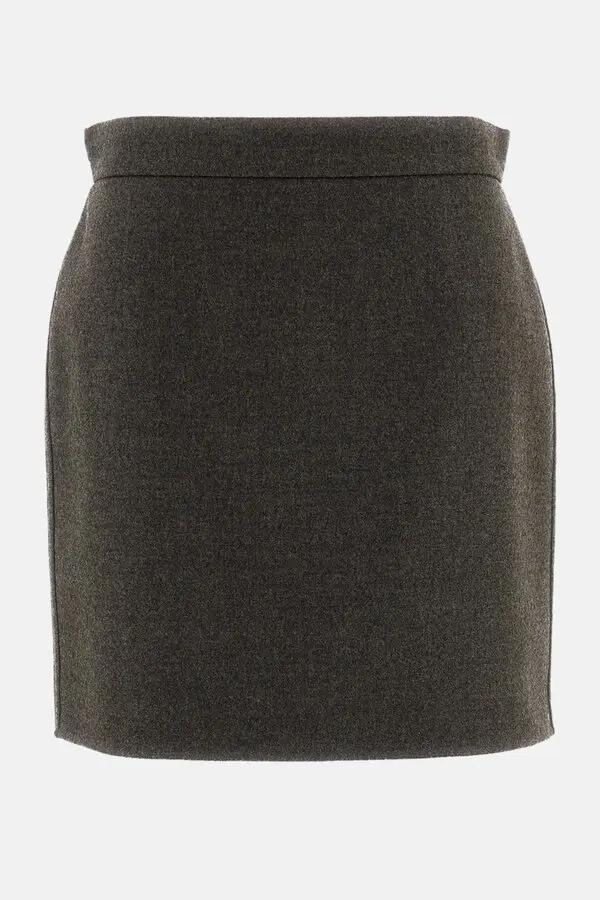 Max Mara Short Pure Felted Wool Skirt