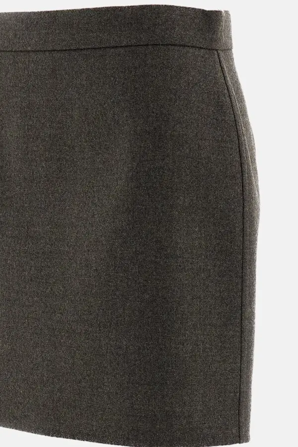 Max Mara Short Pure Felted Wool Skirt - Multicolor