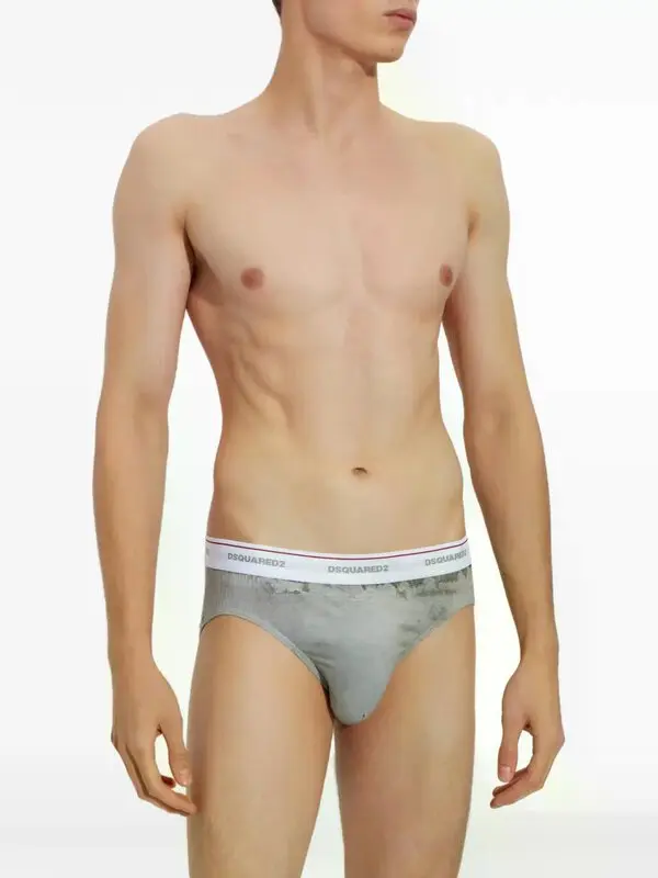 Dsquared2 Graphic-print Logo-waistband Briefs