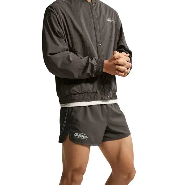 Nike Dri-fit Brief-lined Running Shorts 'medium Ash
