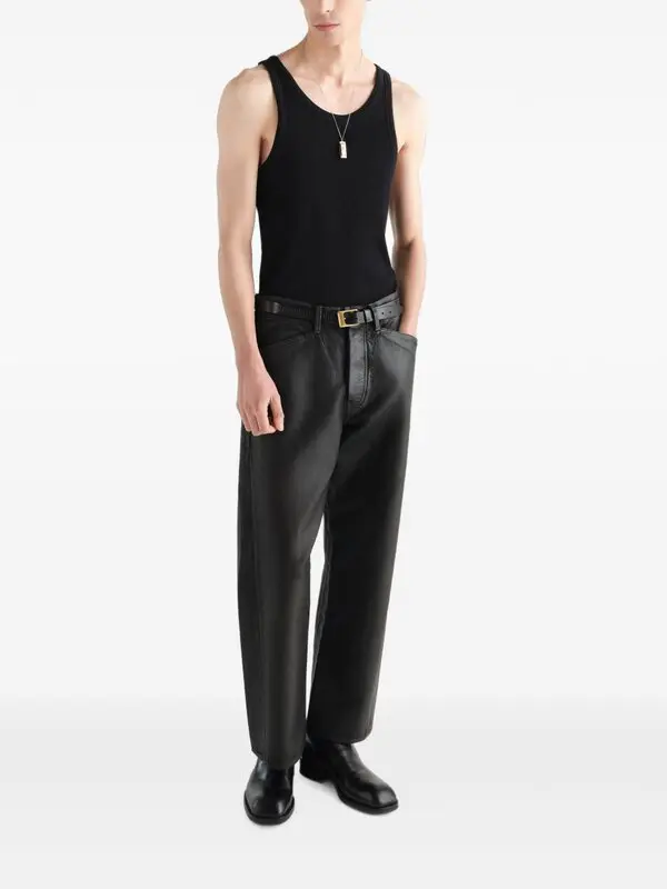 LEMAIRE Leather Straight Leg Trousers