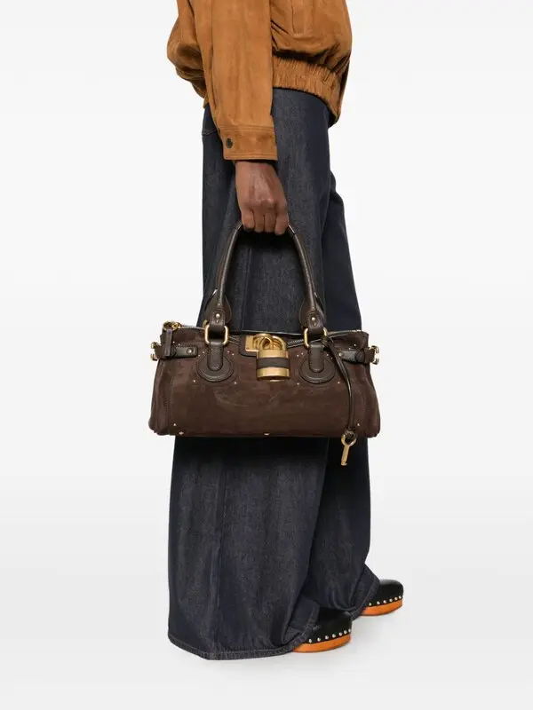 Chloé Paddington Suede Leather Shoulder Bag - Multicolor