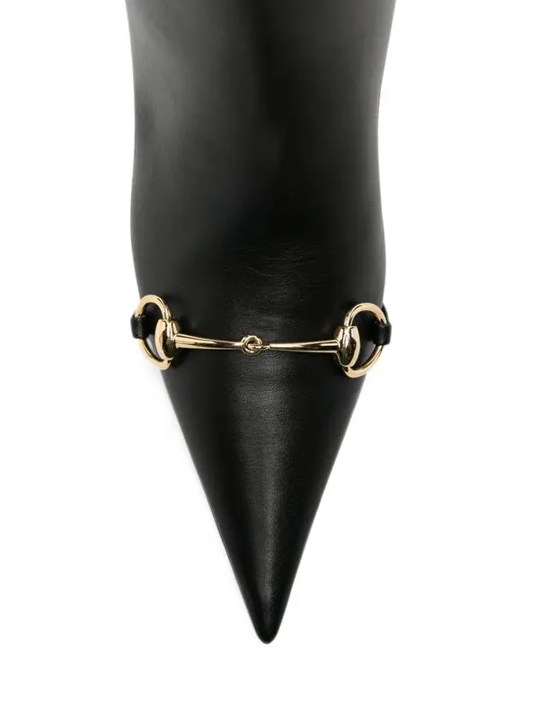 Gucci Leather Heel Boots