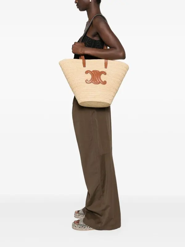 Celine Panier Medium Rafia Tote