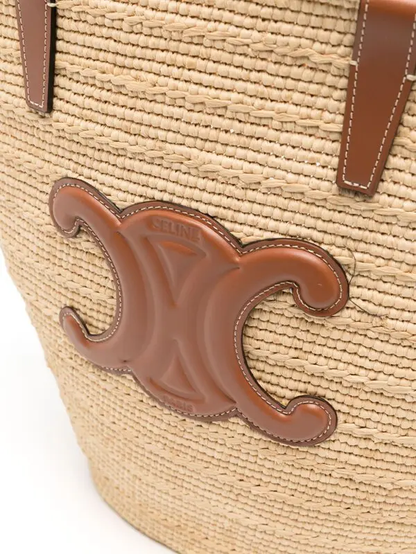 Celine Panier Medium Rafia Tote