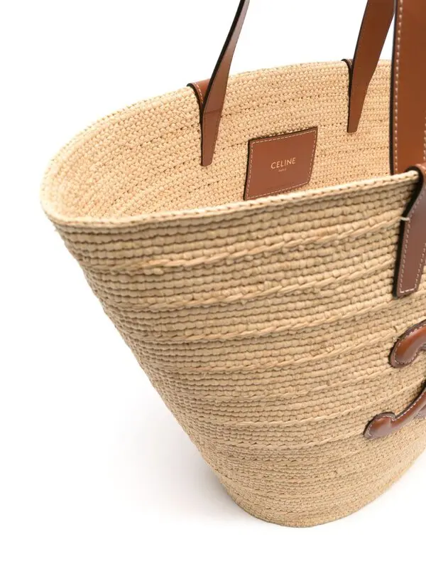 Celine Panier Medium Rafia Tote