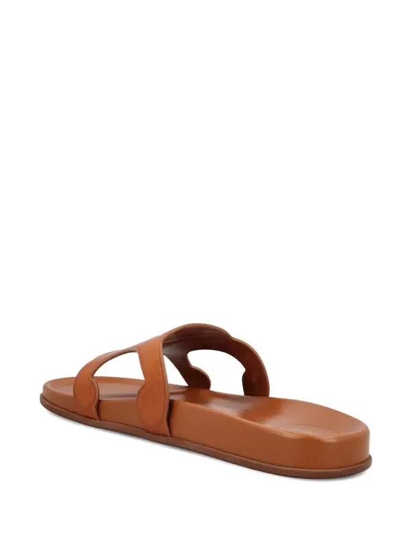 Celine Triomphe Leather Slides