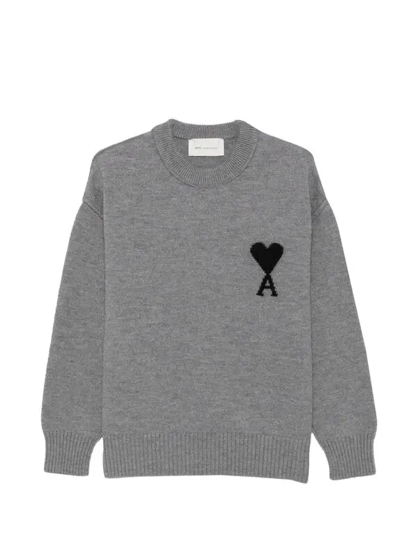 AMI Paris De Coeur Wool Crewneck Sweater