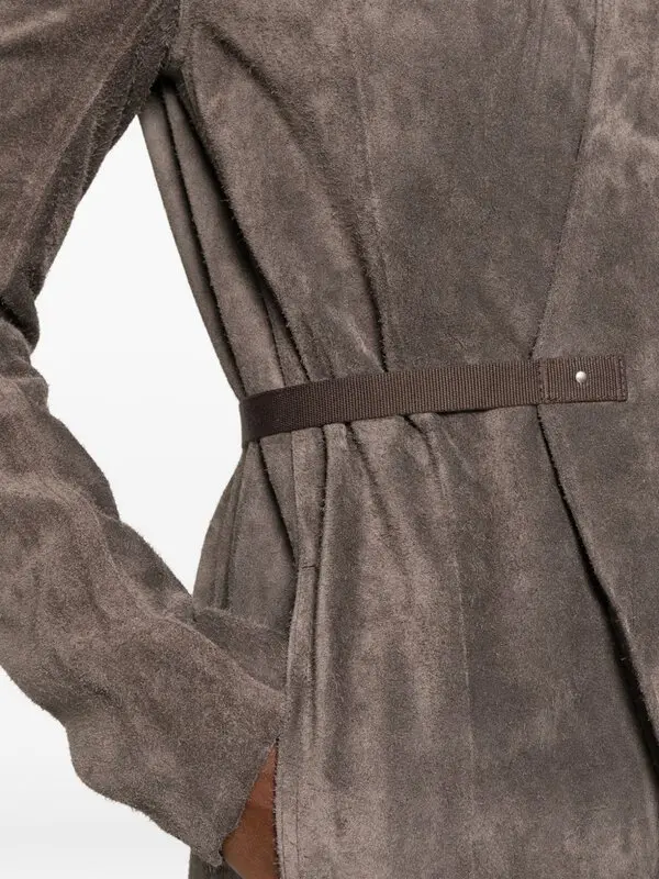 Rick Owens Leather Long Coat