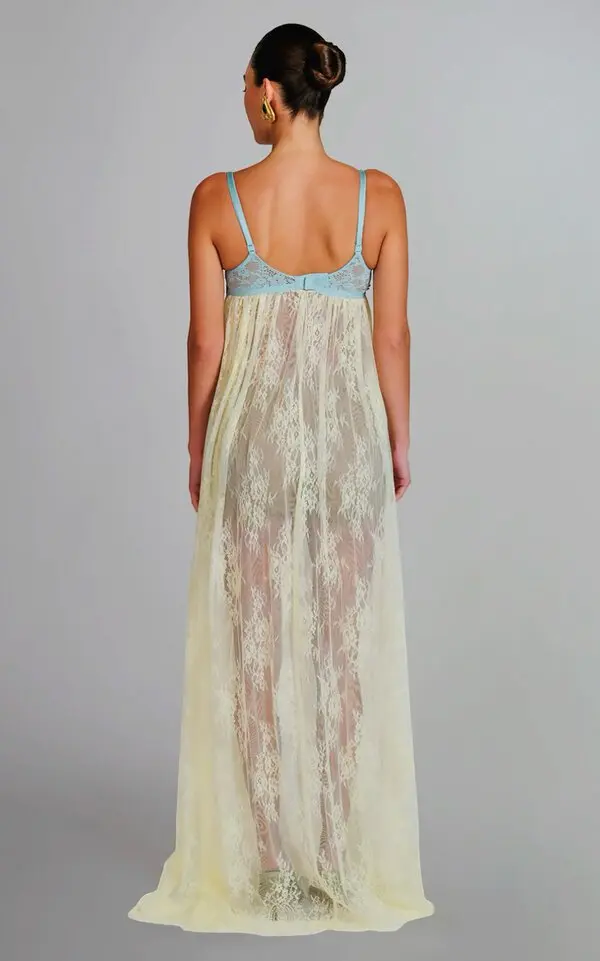 SALMA OSMAN Embellished Lace Gown