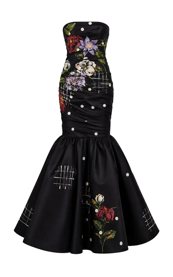 SALMA OSMAN Strapless Mermaid Gown