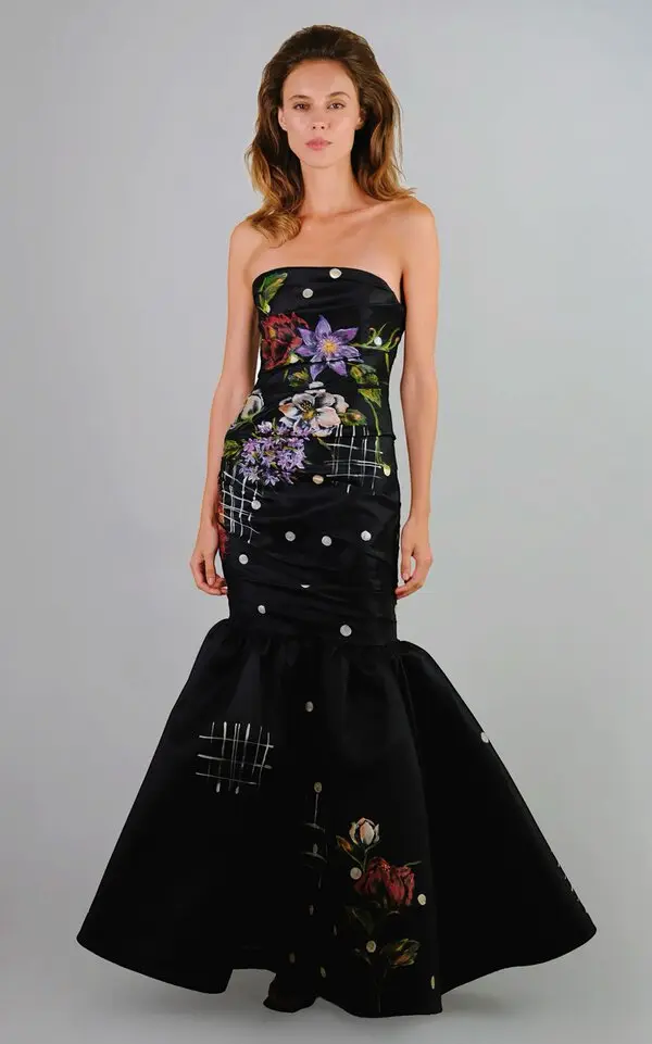 SALMA OSMAN Strapless Mermaid Gown